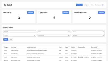 To-Do List App - Free App Template | Caspio Marketplace
