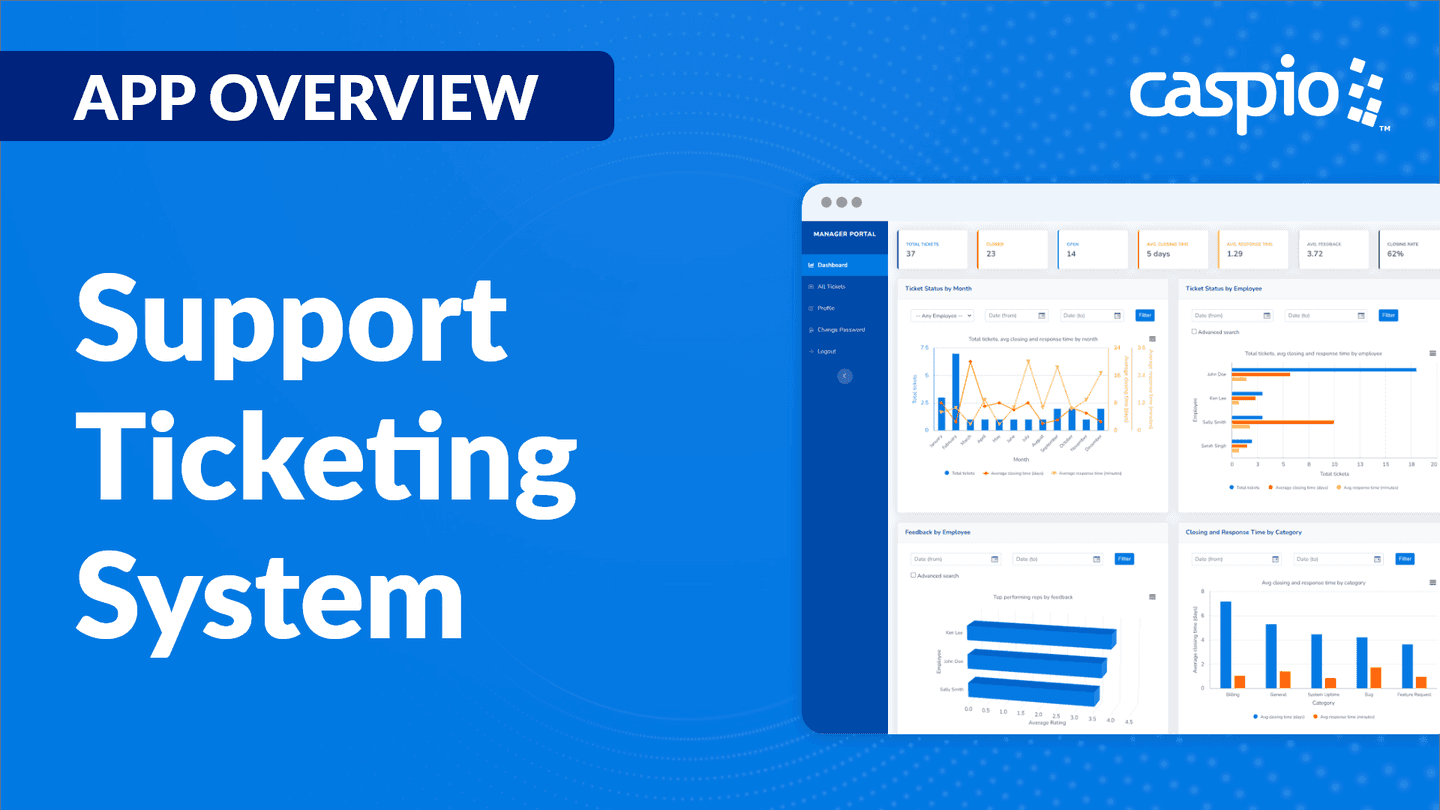 Support Helpdesk Ticketing System - Free App Template | Caspio Marketplace